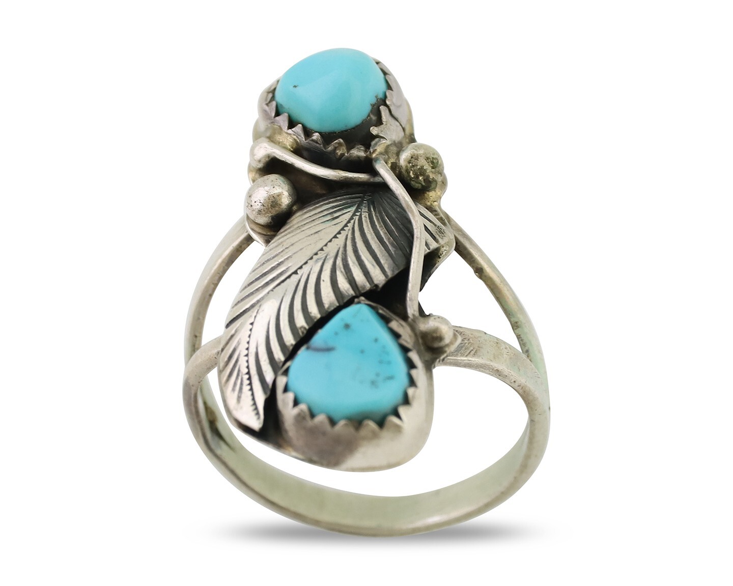 Navajo Handmade Ring 925 Silver Kingman Turquoise Native American ...