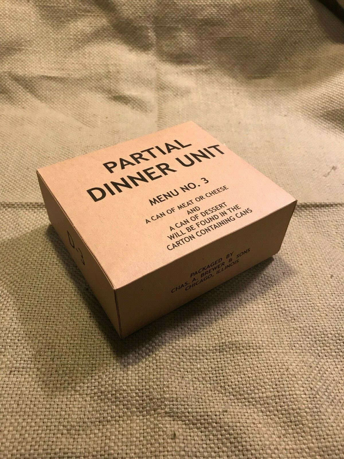 WWII US Army,USMC K-Ration, Partial K-Ration Dinner Unit box | eBay