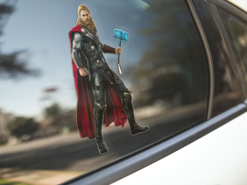 THOR Car Window Vinyl Decal Graphic Marvel Comic Laptop Graphic Sticker ...