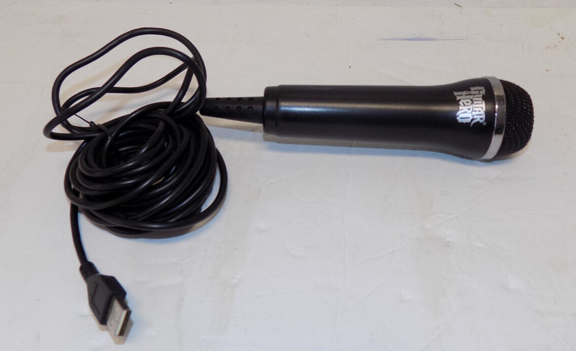 Guitar Hero Microphone E-UR20 USB Xbox 360 PS3 Wii Black RedOctane | eBay