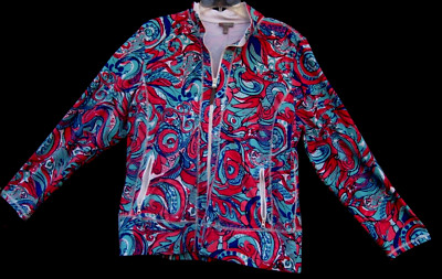 Talbots Stretch Jacket ~Colorful Gem~Artsy Zippers & Seams~XL | eBay
