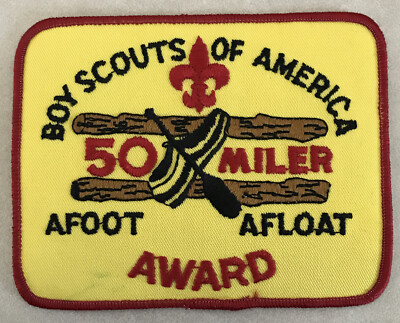 Vintage BSA Boy Scouts Of America Afoot Afloat 50 Miler Award Sew On ...
