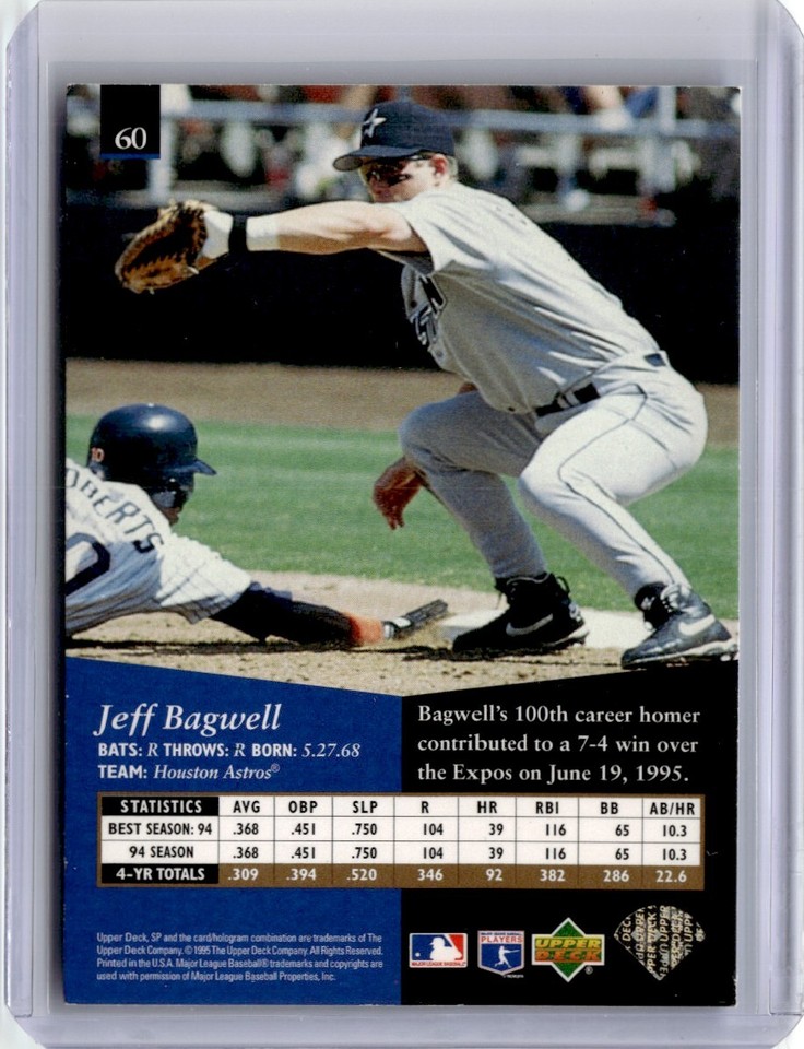 1995 SP Jeff Bagwell Baseball Card Houston Astros #60 | eBay