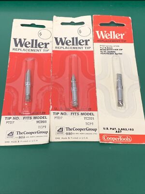 PTD7 WELLER REPLACEMENT TIP FITS MODLE TC201/TCP1 (LOT OF 3) | eBay