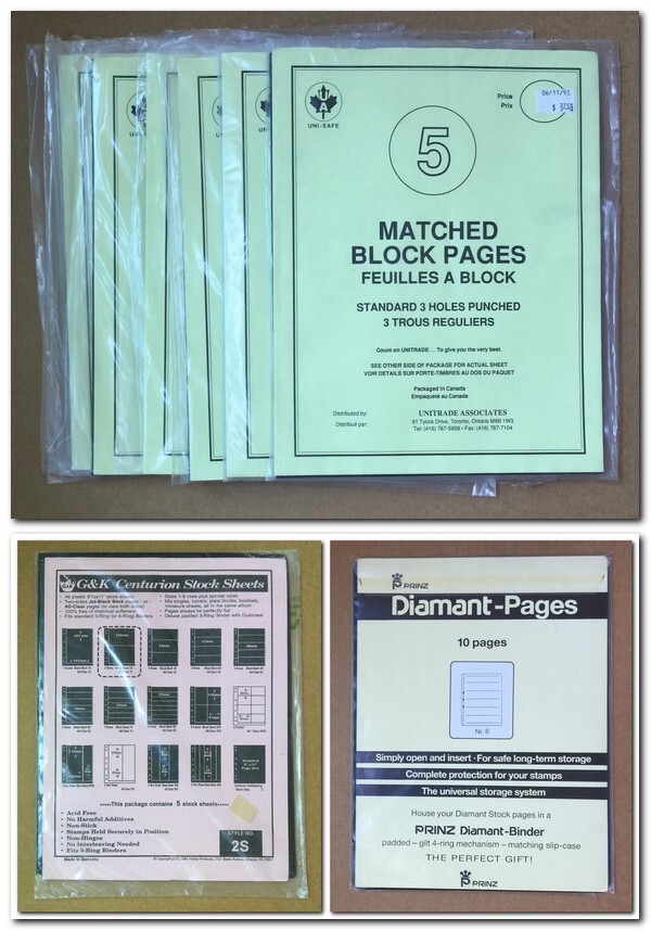 Lot of 40 New Unisafe Stock Sheets Pages 4 Blocks. G&K Centurion 2 Rows ...