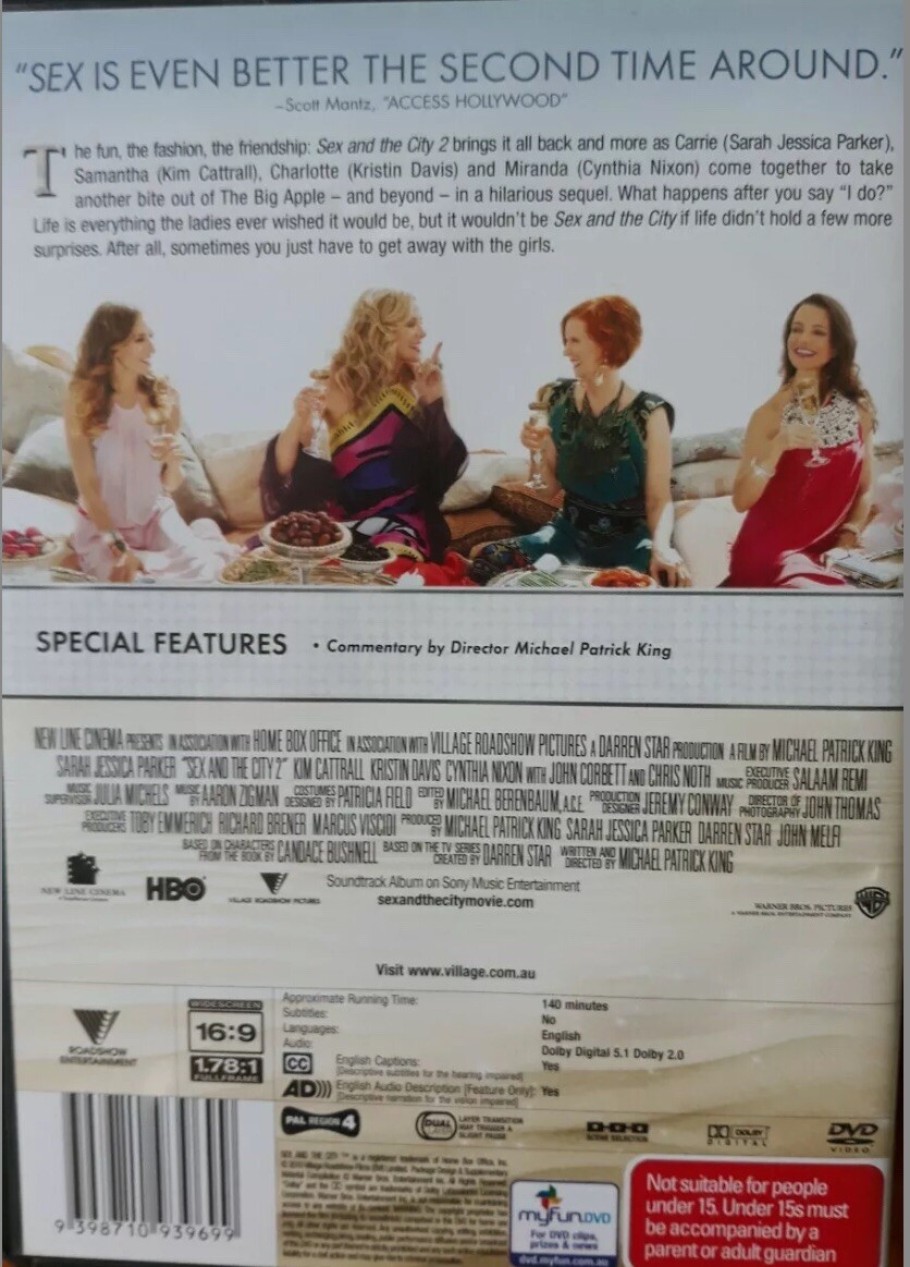 DVD Sex And The City 2 Movie DVD TV Series Cult New York Living Manhatten 9398710939699 | eBay
