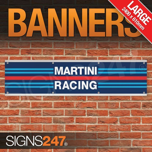 Martini Racing Stripes Car Workshop Banner LARGE Sign | eBay