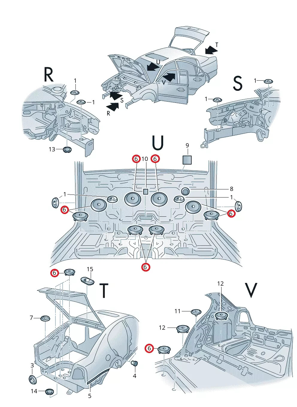2x Genuine VW Floor Pan Underbody Rubber Plug Grommet 40mm - 1K0899185 ...