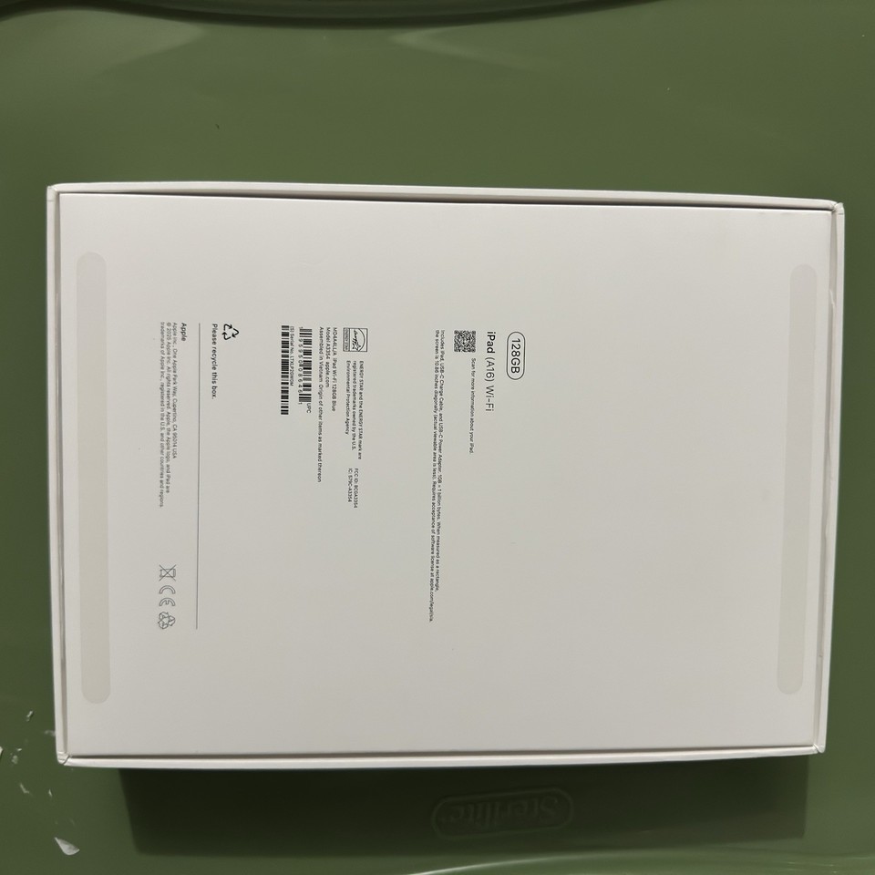 iPad Blue-128 GB A3354 (A16) Wifi 2025 Model - EMPTY BOX ONLY With ...