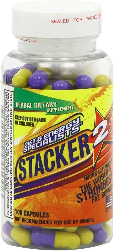 Stacker two Dietary Supplement "Fat Burner Weight Loss" Capsules 100 ...
