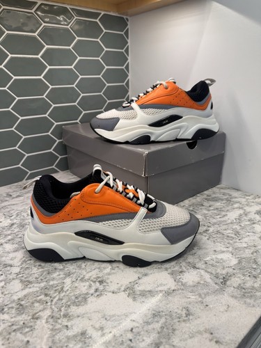 Size 42EU (9 US) - Dior B22 Reflective Sneaker Orange White Black | eBay