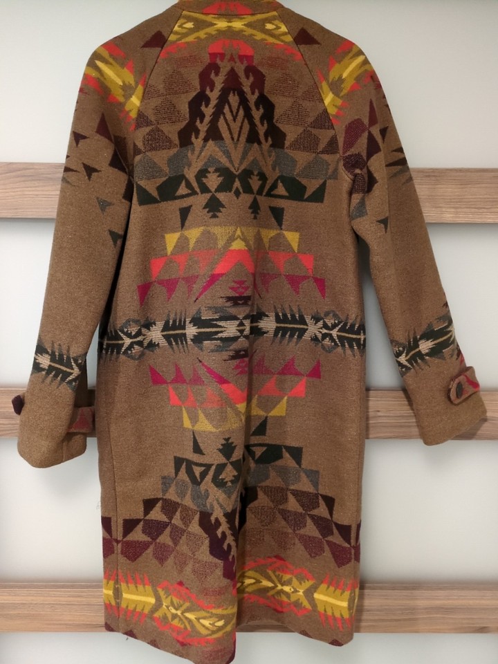 Pendleton Women's Archive Autumn Birch Wool Blanket Coat Medium New | eBay