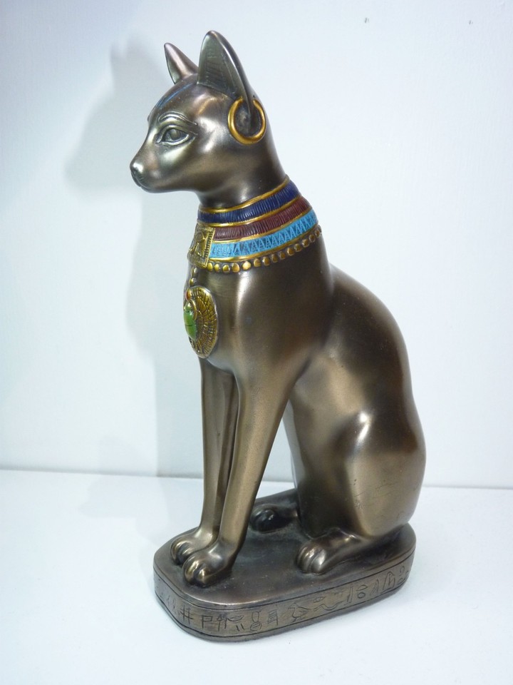 Vintage Egyptian Bast Cat Statue, Ancient Egyptian Goddess Bastet ...