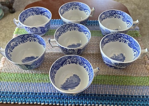 (5) Spode Made in England Original Blue Italian Cup 2 Different ...