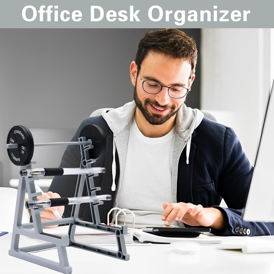 Squat Rack Pen Holder for Desk,Fun Desktop Accessories for Office ...