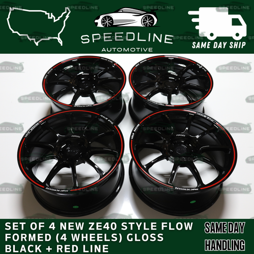 New 5x112 18x8.5 18 Inch Rims Wheels ZE40 Style Wheel Gloss Black Wheel ...