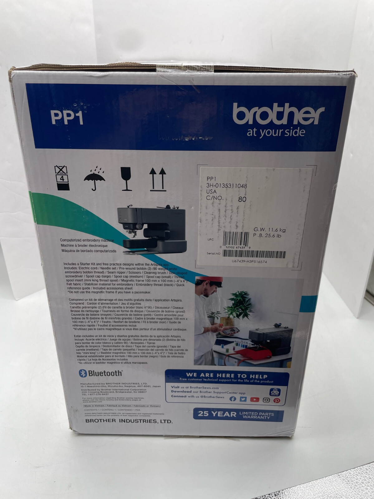 Brother Skitch PP1 Single Needle Embroidery Machine with Artspira Connection | eBay