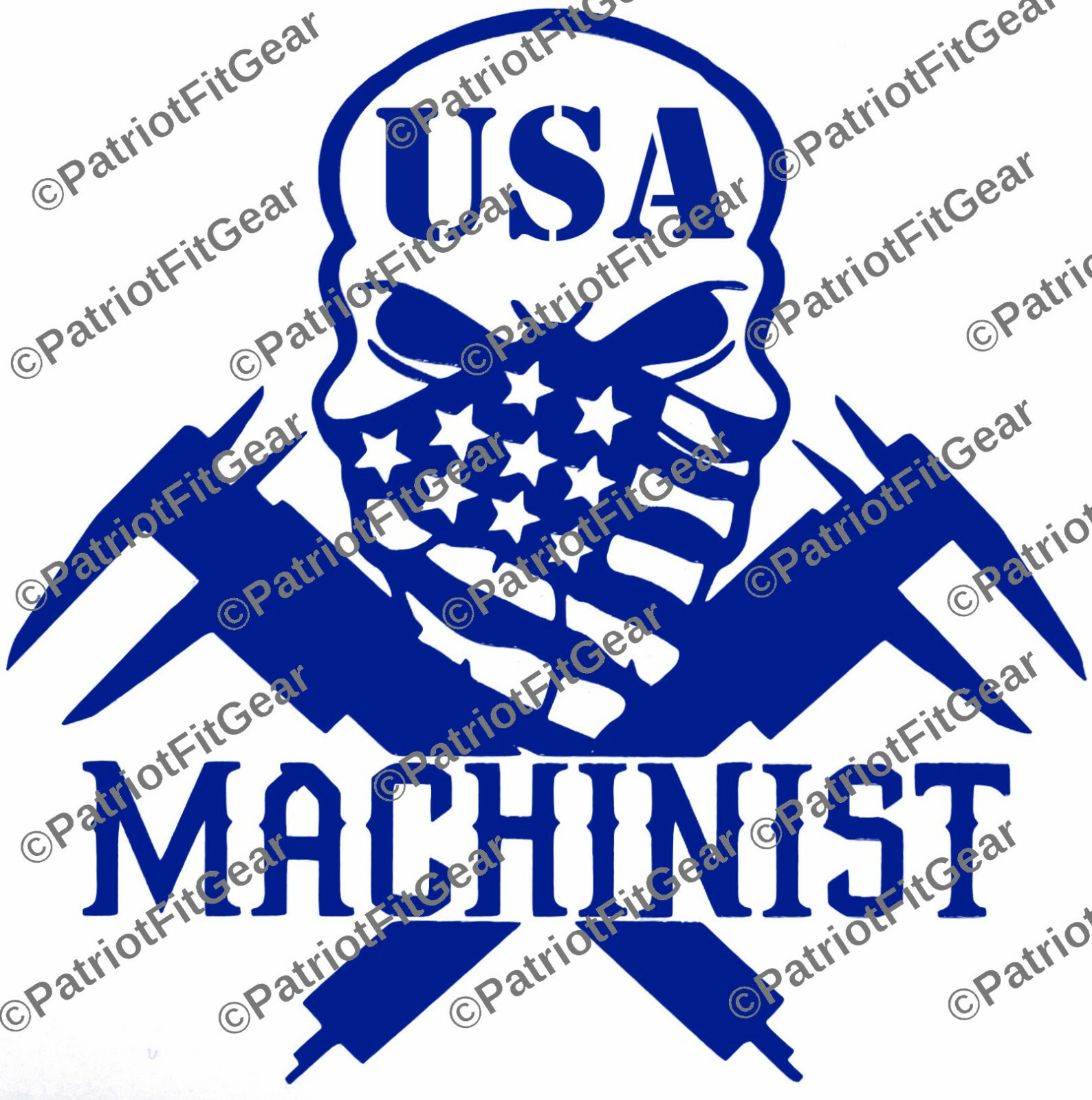 Machinist,Skull,American Machinist,USA,Caliper,Micrometer,Custom Vinyl ...