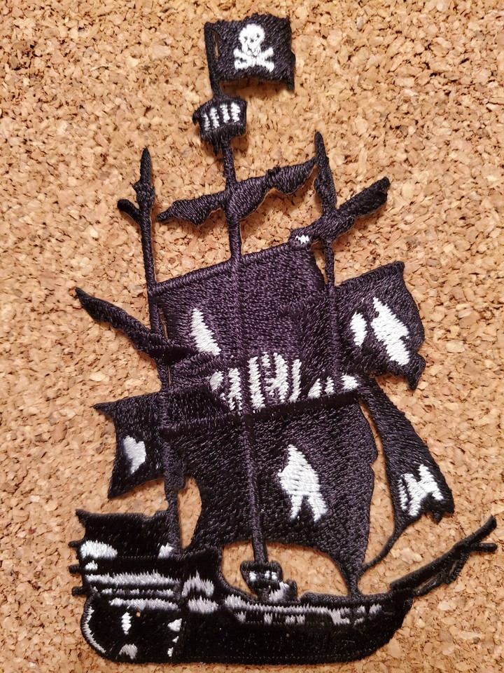 Pirate Ship - Ghost Ship - Embroidered Iron On Applique Patch - Crafts ...