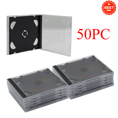 50PC STANDARD Double CD Jewel Case with Tray 10.4mm (2 CD) Lots ...
