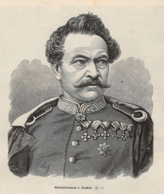 Major General von Stephan Portrait Franco-Prussian War WOODCUT 1871 | eBay