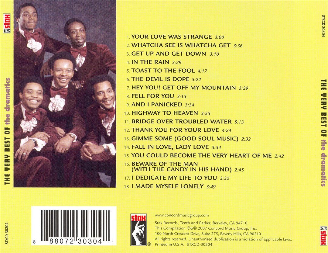 THE DRAMATICS - THE VERY BEST OF THE DRAMATICS NEW CD 888072303041| eBay