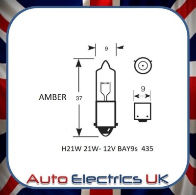 Amber Offset Halogen headlamp Brake Indicator Fog Headlight Car Bulb ...