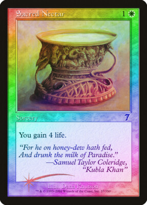Sacred Nectar FOIL 7th Edition PLD White Common MAGIC GATHERING CARD ...