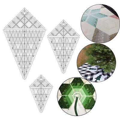 S M L Quilting Template Ruler Patchwork Periwinkle for Tailor Cushions ...