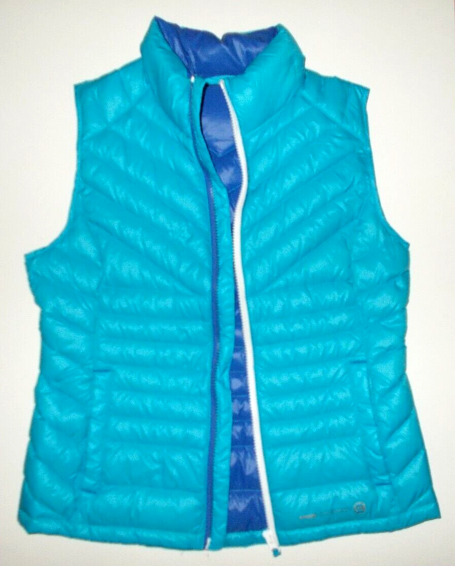 Women's Puffer Vest Jacket Free Country Blue Turqoise Purple Reversible ...