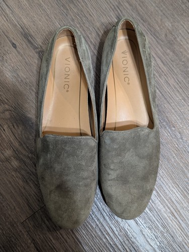 Vionic Willa Olive Green Suede Slip On Flats Shoes Women’s Size 7 | eBay