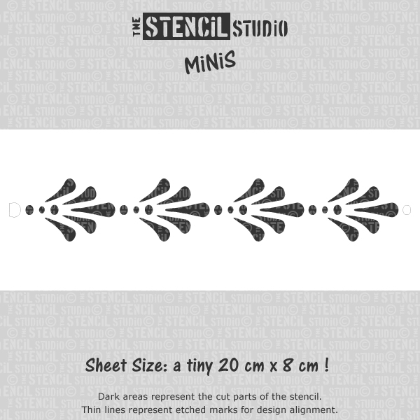 Stencil MiNiS - Dot & Dash Pattern Border Stencil -Crafts & DIY ...