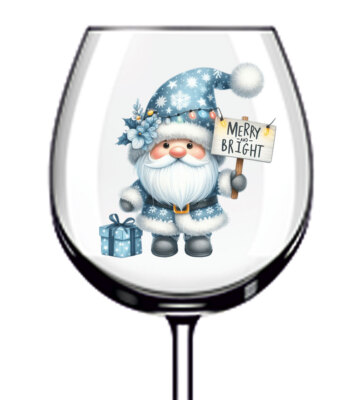 12x Colorful Christmas Gnome Gonk Wine Glass Bottle Tumbler Vinyl ...