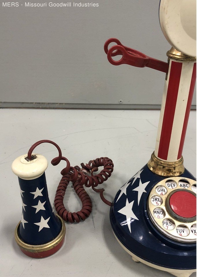 American Telecommunications Corp Patriotic Candlestick Telephone | eBay