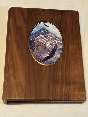 Military Funeral Guest Book Memory Book Veterans America Eagle 12 X 9 ...