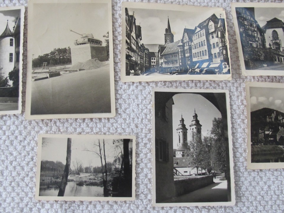 1945 WWII Bad Mergentheim Nurnberg Germany Vtg Photo Snapshot LOT Black ...