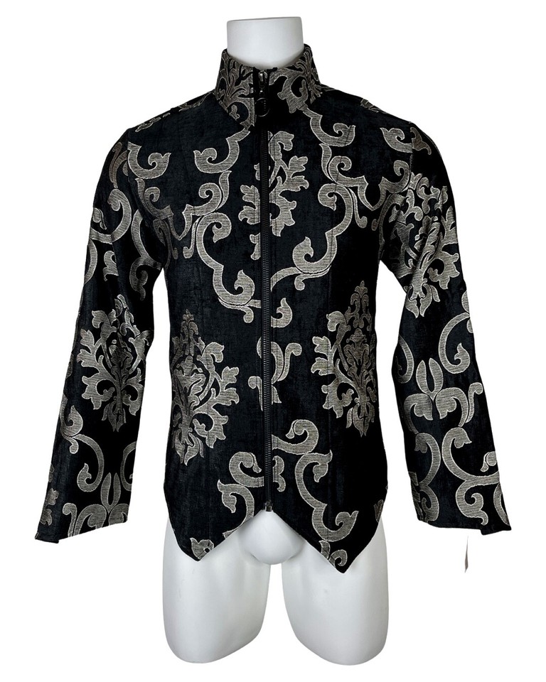 SHRINE GOTHIC VAMPIRE VICTORIAN BROCADE BLAZER STEAMPUNK ROCKER VILLAIN ...