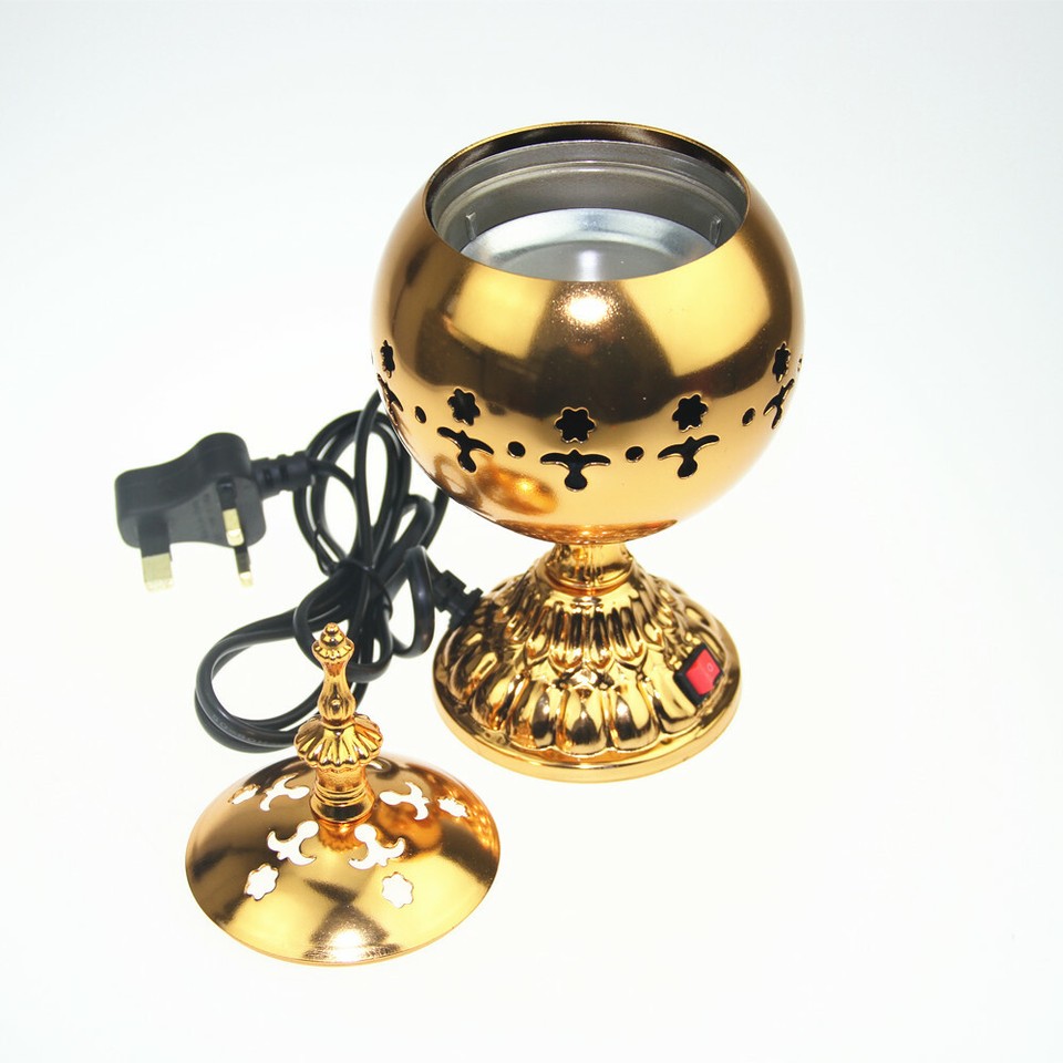 Arabian Incense Bakhoor Oud Burner Bakur Electric Metal Mabkhara Home ...