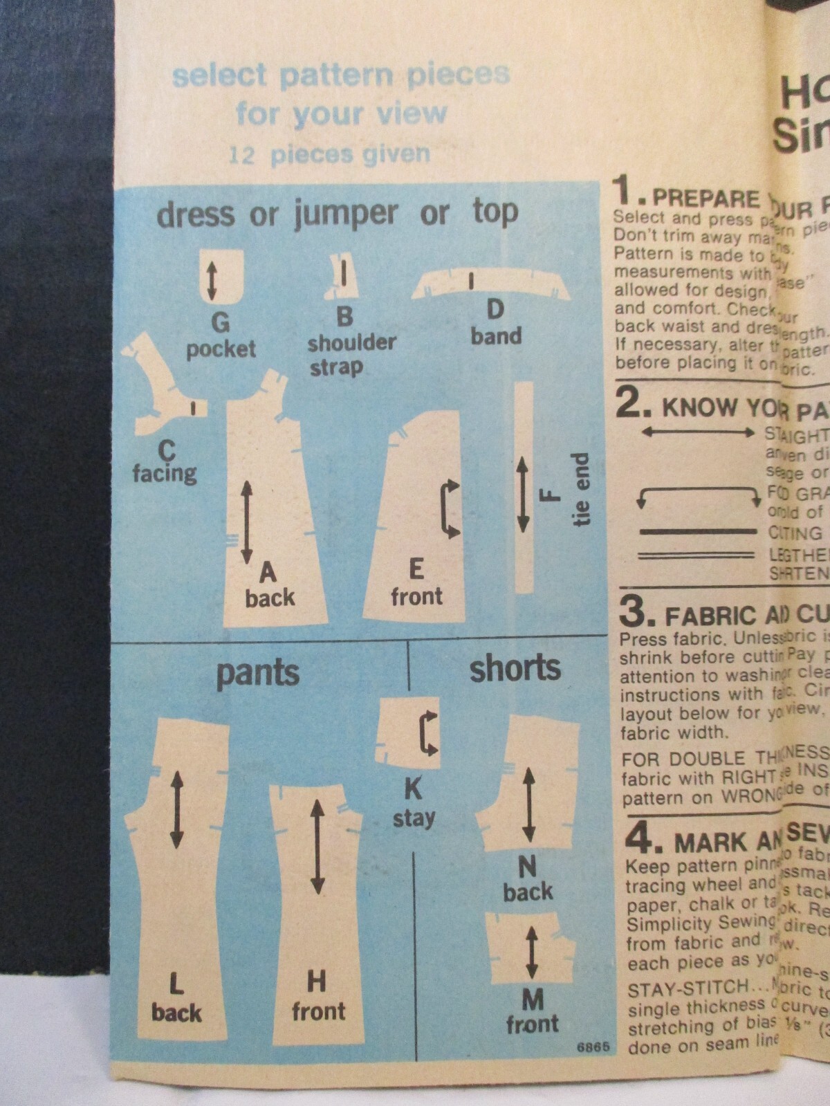 Simplicity Pattern 6865 Maternity Dress Jumper Top Pants Shorts Miss ...