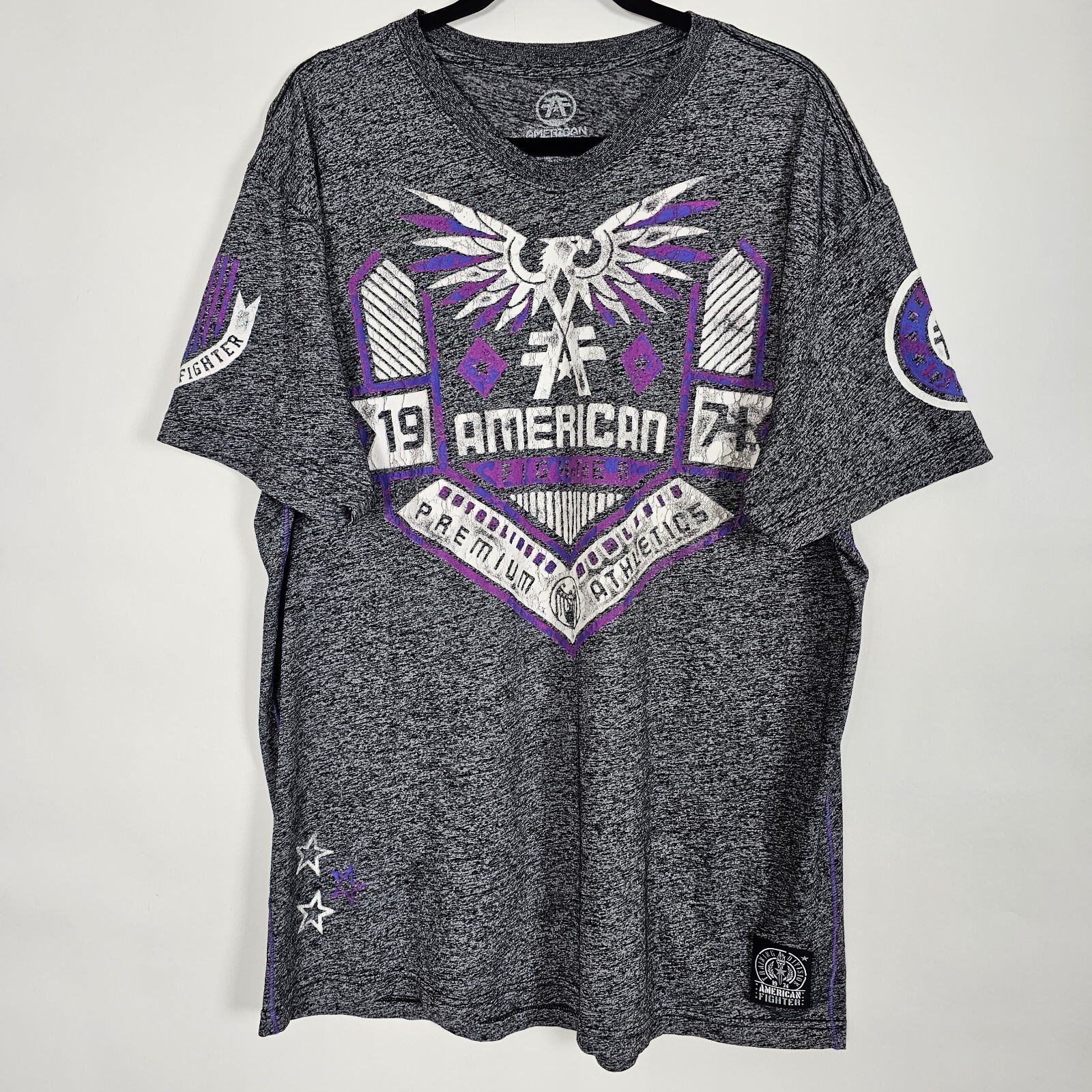 American Fighter Training Division Y2K Mens 3XL Short Sleeve Gray T ...