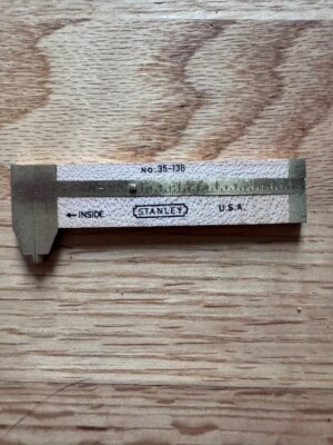 Vintage STANLEY No. 35-136 Carpenters Rule with Caliper Slide - Made in ...