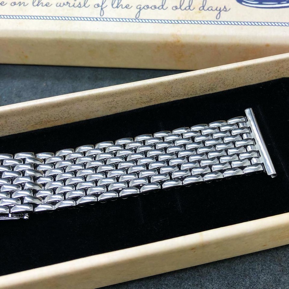 9 Row Beads of Rice Bracelet 18mm,19mm,20mm,22mm S.Steel for Vintage ...