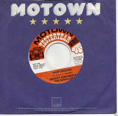 SMOKEY ROBINSON & MIRACLES - SHOP AROUND / WAY OVER THERE (M-) | eBay