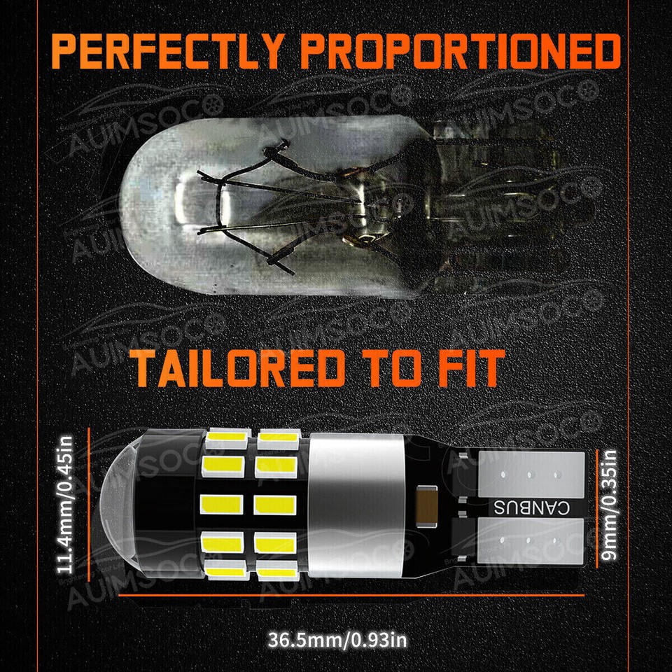 2x 168 T10 2825 194 LED License Plate Bulbs White for Toyota Corolla ...