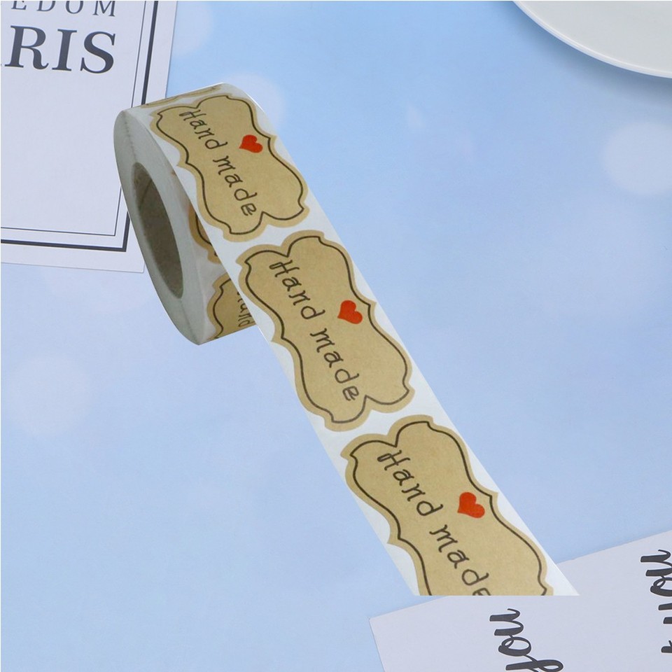 2 Rolls Envelope Sticker Stickers Notes Label Kraft Paper Sealing | eBay UK