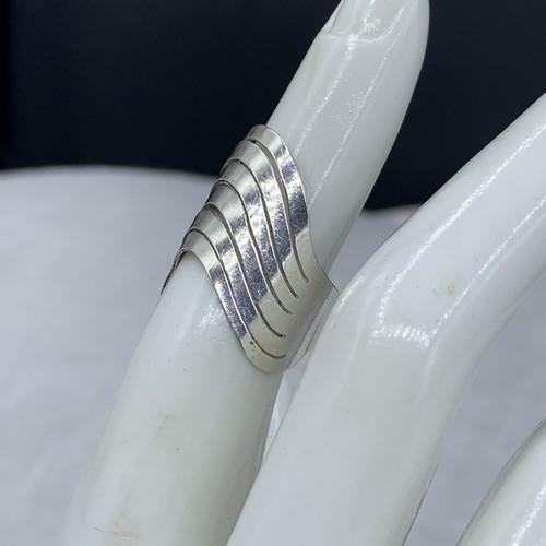 Mexican 925 Silver Naturalistic Wavy Ring 2g Size M | eBay UK