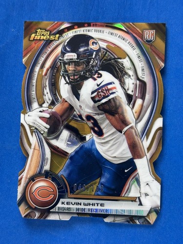 2015 Finest Atomic Refractor Rookie Die Cuts - Gold Kevin White Bears ...