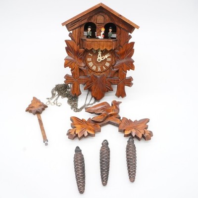 Vintage Swiss Movement German Musical edelweiss Cuckoo Clock Untested ...
