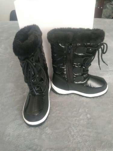 Casual Winter Boots Girls Black Size 12 Golden Road Side Zipper Lace ...