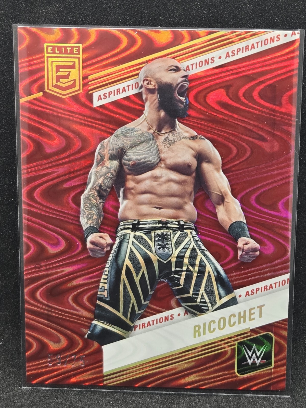 WWE Panini Donruss Elite Ricochet Red Aspirations /75 #19 SP | eBay